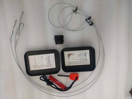 SURVIVAL SNARE KIT POCKET SIZE SMALL EASY TO CARRY SURVIVAL SNARE TIN ...