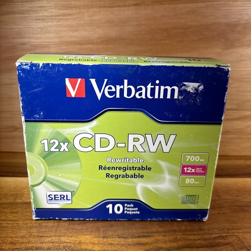 Verbatim 12x Cd-rw Media - 700mb - 10 Pack Slim Case - NEW- 23942951568 ...