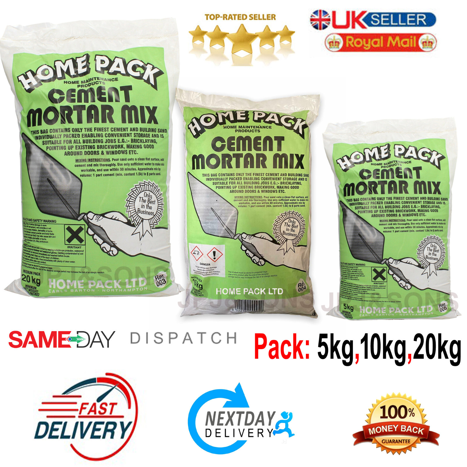 Home Pack Sharp Sand and Cement Ready to Use Thistle Concrete 5kg ...
