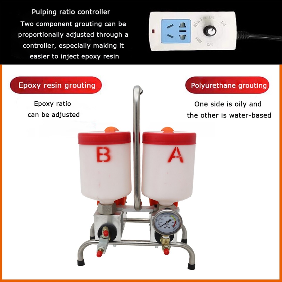 Electric Epoxy Polyurethane Foam Injection Pump High Pressure Grouter ...
