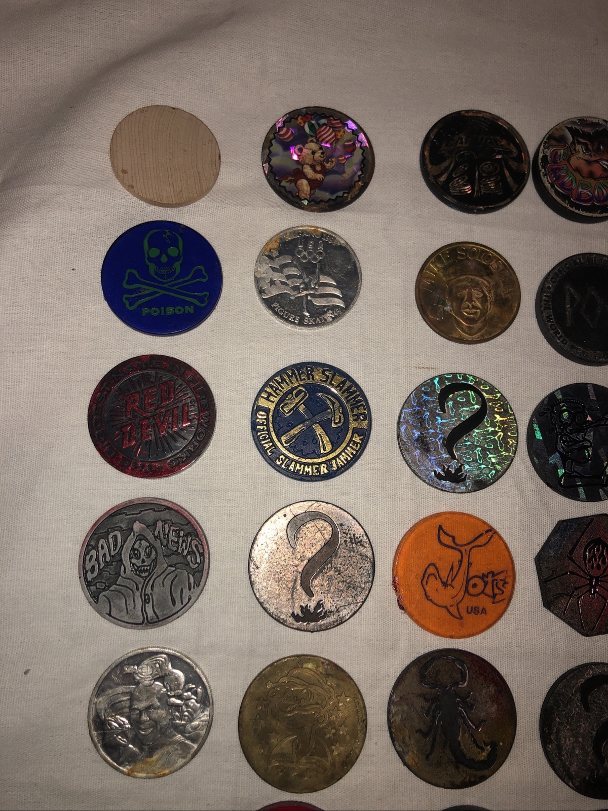 Lot of 30 Vintage POGS Metal and Plastic Slammers Rare 90’s Bottlecaps ...