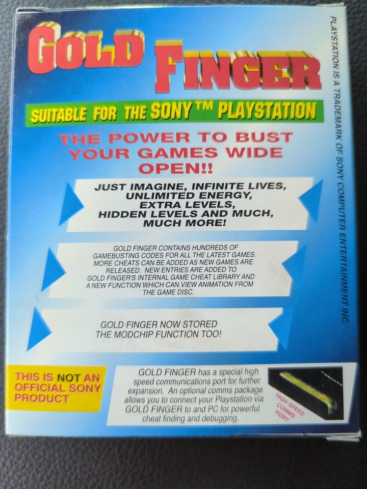 Goldfinger Cheat Cartridge for Sony Playstation PS1 Complete | eBay