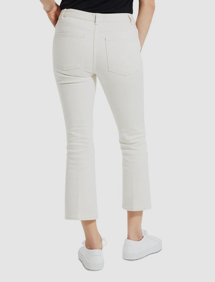$175 Theory Women's White Kick Flare Stretch Jean Pants Size 28 | eBay