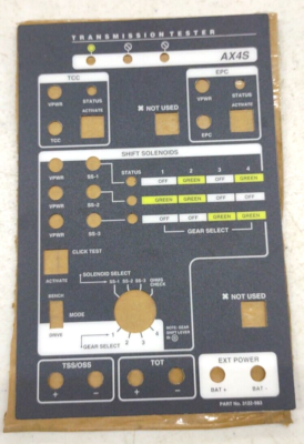 Ford Rotunda OTC Trans Overlay Tester AX4S 007-00085 SKU70T | eBay
