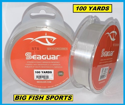 SEAGUAR STS SALMON & TROUT/STEELHEAD FLUOROCARBON LEADER 8lb/100yd NEW ...