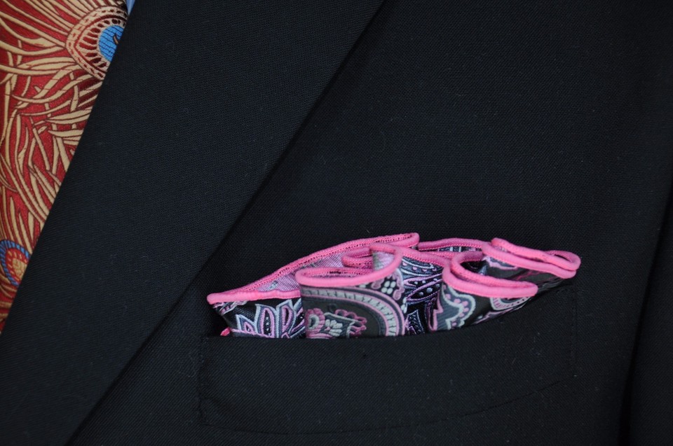 Lord R Colton Masterworks Pocket Round Ravello Shore Black Silk - $75 ...