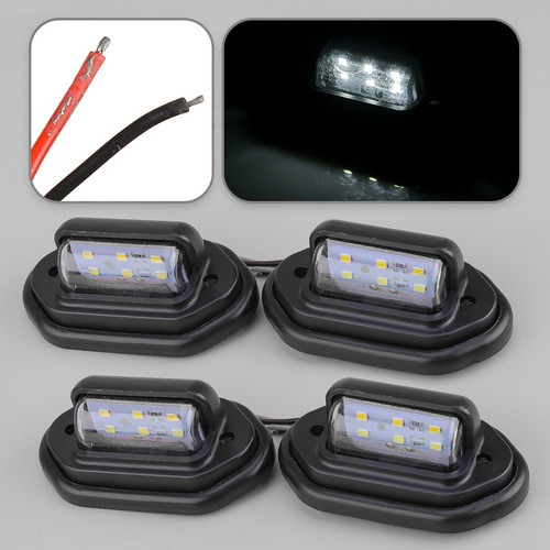 4pcs Universal LED License Plate Light Car SUV Truck RV Van Super White ...