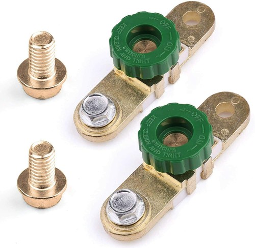 2X Battery Link Terminal Quick Cut-off Disconnect Kill Shut Switch Side ...