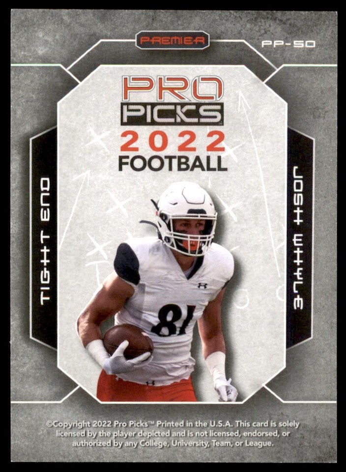 JOSH WHYLE 2022 Pro Picks Premier Rookie Card RC #PP-50 Cincinnati ...