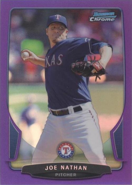 2013 Bowman Chrome - Joe Nathan #124 Purple Refractor /199 for sale ...
