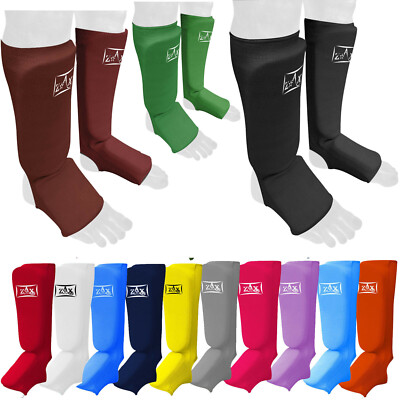 Boxing Shin Pads Shin Instep Guard Martial Art Kick Boxing Foot ...