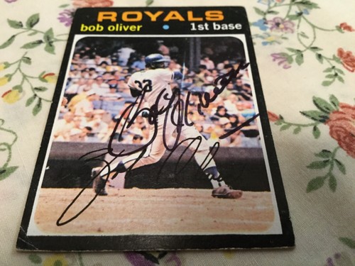 1971 Topps Bob Oliver Autographed Baseball Card Royals (d.2020) | eBay