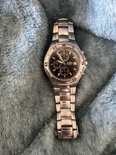 Vintage Citizen Chronograph . WR 100. GN-4-S .10 Bar. Quartz . Men ...
