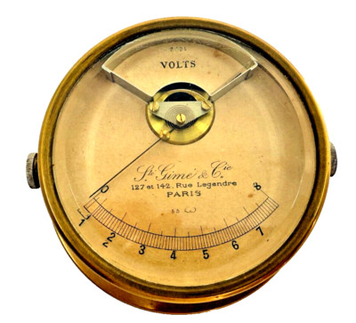 Vintage Volts-mètre Laiton Sté Gimi & Cie | eBay