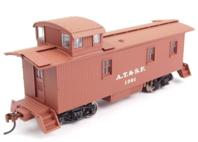 HO Santa Fe 1300-Series Wood Caboose ATSF Lettering Pre-1938 NIB NOS ...