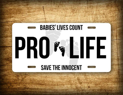 PRO LIFE LICENSE PLATE ~Choose Life~ Anti-Abortion Auto Tag 6x12 Not ...
