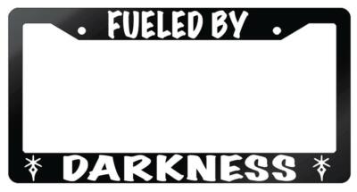 Fueled By Darkness (Dark Knight) Glossy Black Plastic License Plate ...
