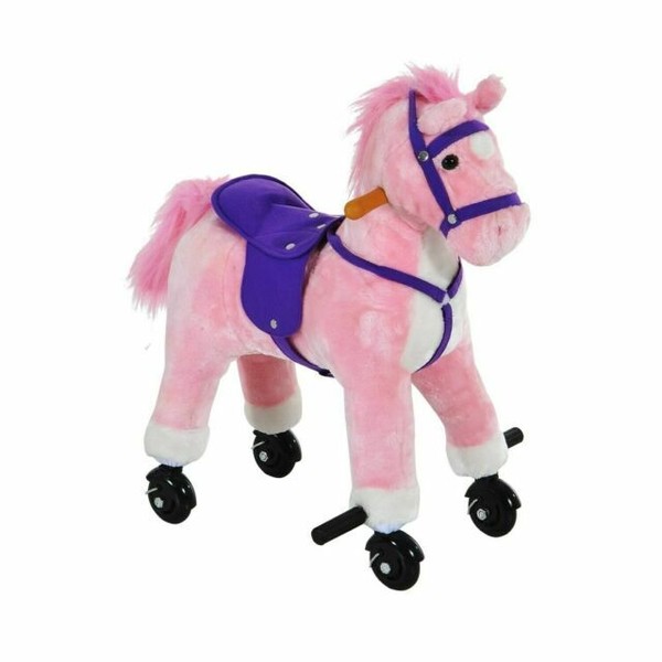 Qaba Battery Operated Interactive Plush Horse Toy with Wheels for sale ...