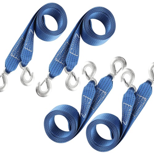 Nylon Tow Strap with Hooks, 2Inch x 13Ft Recovery Rope 10,000LB Heavy ...