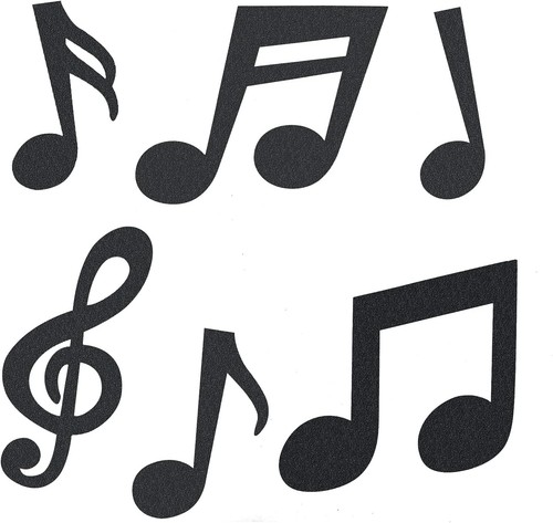 42 Pcs Music Notes Cutouts Musical Party Decorations Black 770651156011 ...