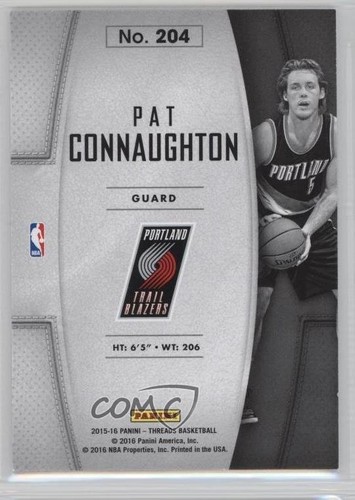 2015-16 Panini Threads Leather Rookies Pat Connaughton #204 Rookie RC ...