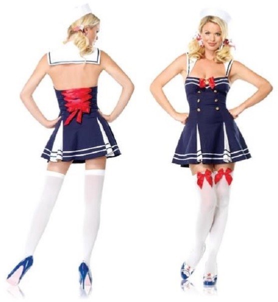Flirty First Mate Sailor Costume Women's | eBay