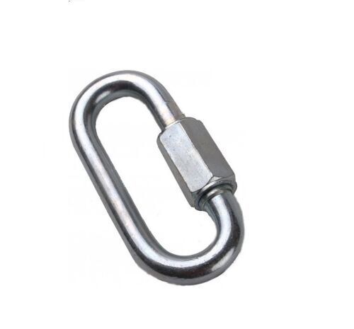 QUICK LINK SCREW LOCK Chain Fastener Hook Carabiner Steel Repair Hiking ...