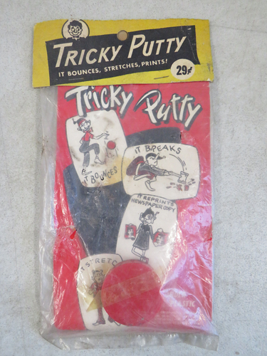 NIP VINTAGE TRICKY PUTTY NOVELTY TOY DIME STORE SILLY PUTTY CLONE D1 | eBay