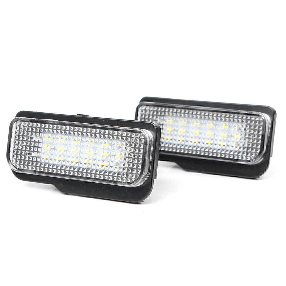 2PC White LED License Plate Error Free Light Lamp For Mercedes-Benz ...
