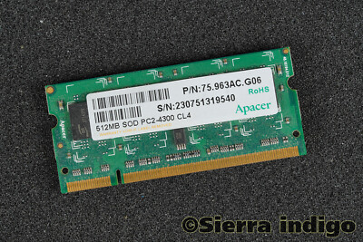 75.963AC.G06 Apacer 512MB SOD PC2-4300 CL4 SODIMM Memory RAM | eBay