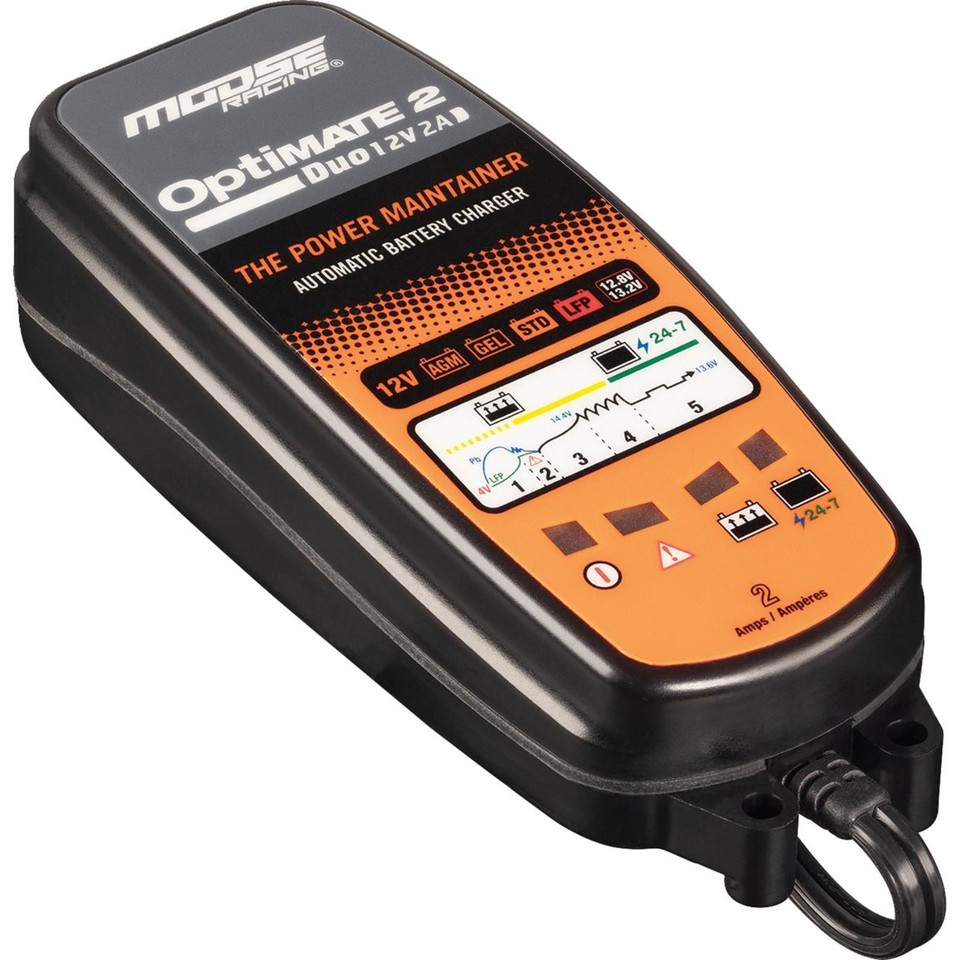 Moose Offroad Battery Charger/Maintainer - Optimate 2 Duo TM-555 | eBay