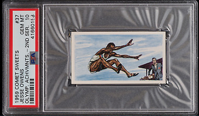 1959 COMET SWEETS OLYMPIC ACHIEVEMENTS 2ND SERIES JESSE OWENS #37 PSA ...