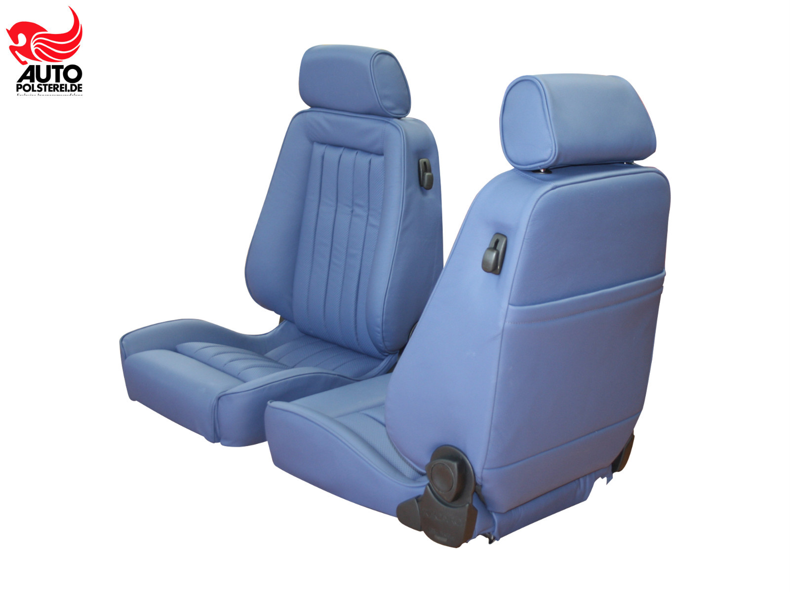2 Recaro ergomed Leder Mercedes blau SLC SEC Sitz W124 W123 r107 ...