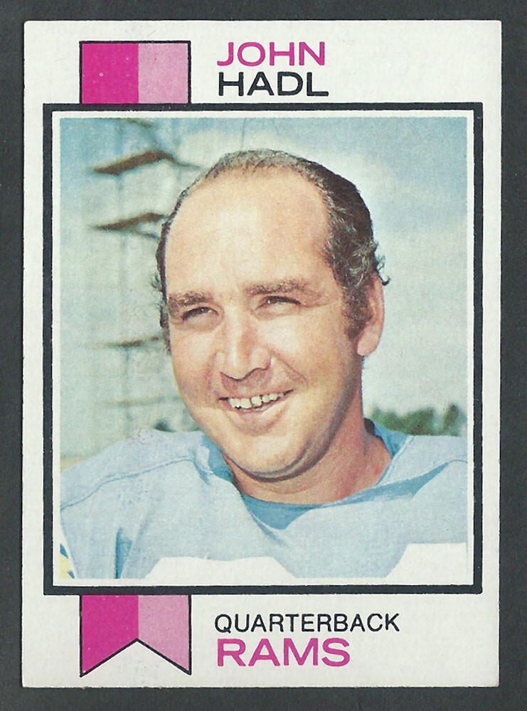 1973 Topps #215 JOHN HADL Los Angeles Rams 97% CENTERED - 01 | eBay