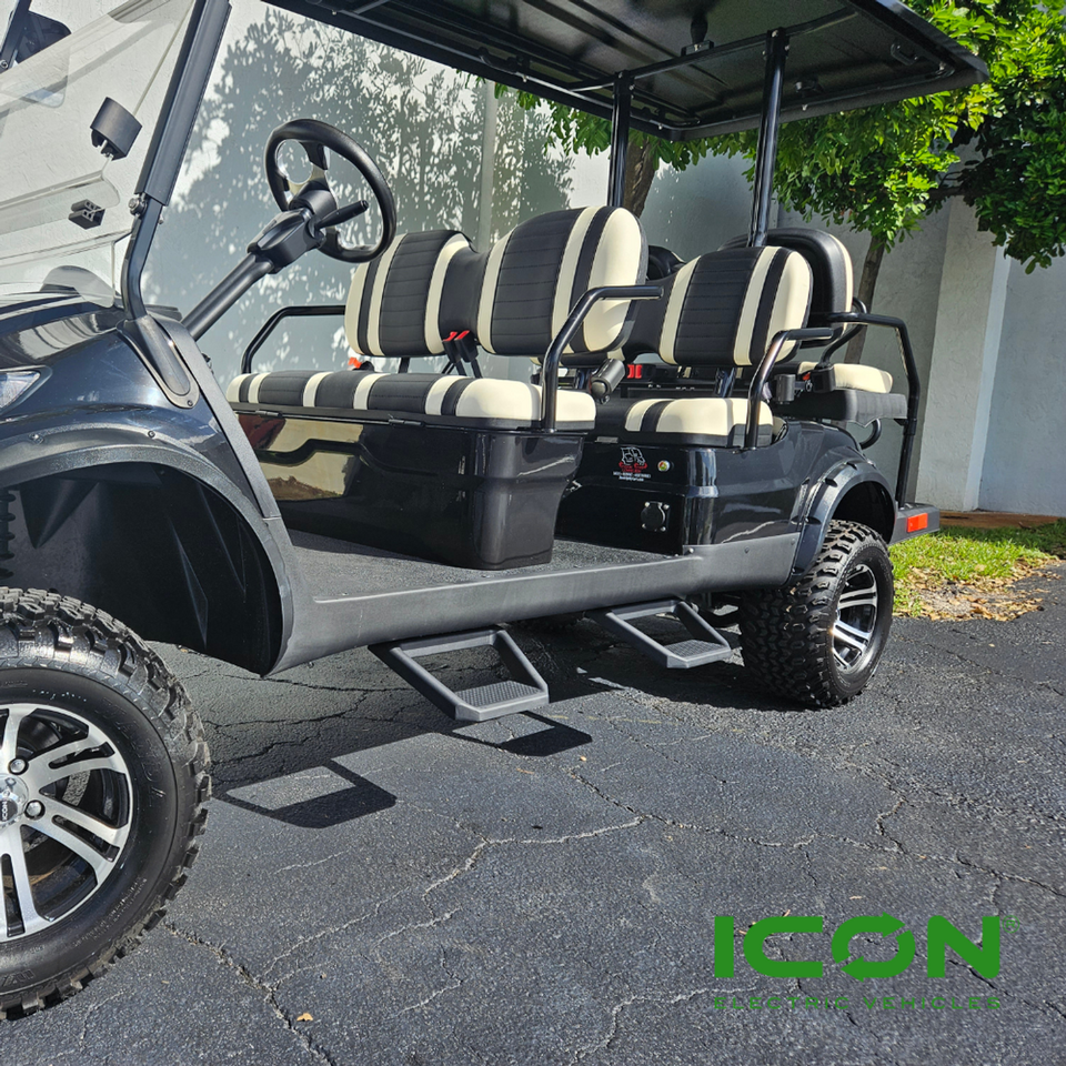 Heavy Duty Steel Side Step Nerf Bars for ICON Golf Carts (Set of 4) | eBay