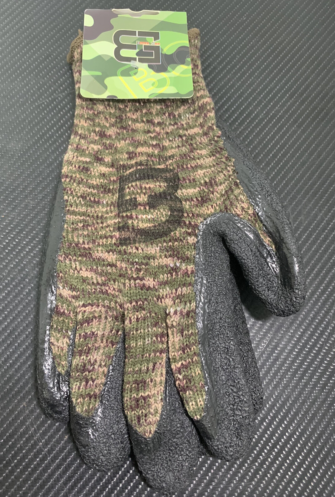 Better Grip Military Camo Insulated Winter Rubber Coated Gloves, Large ...