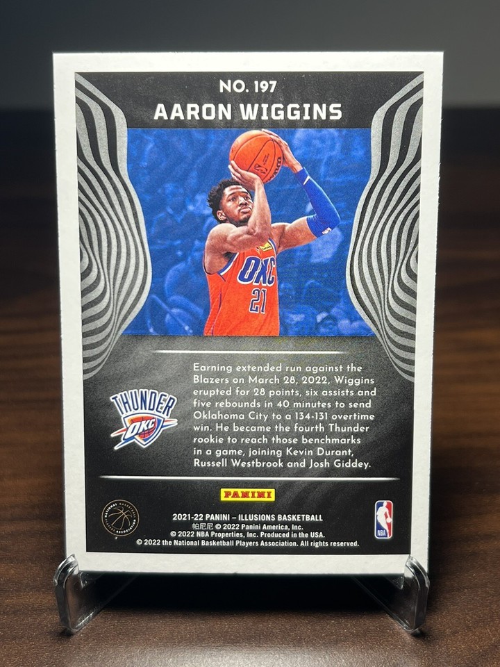 Aaron Wiggins Signed Autographed 2021-22 Panini Illusions Basketball ...
