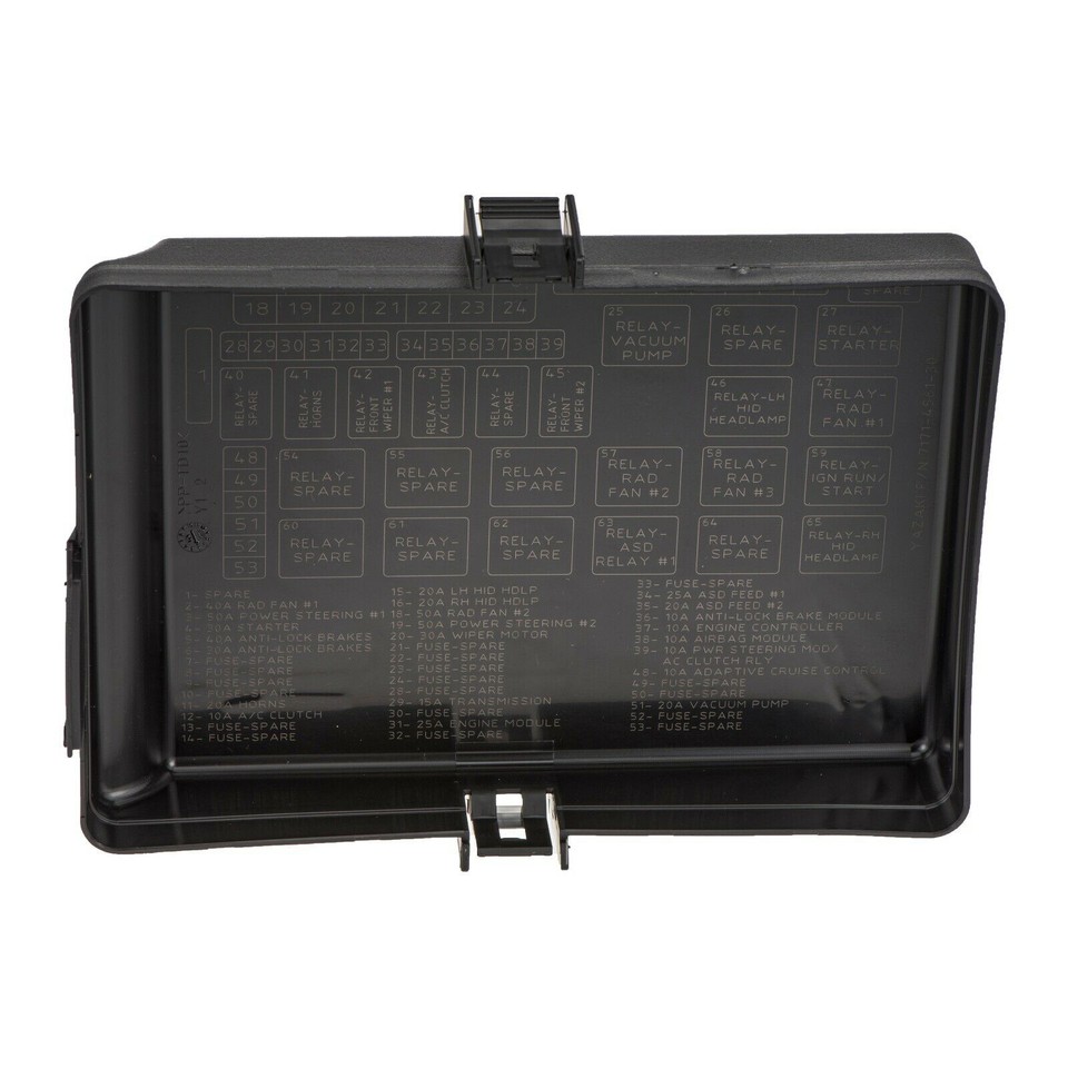 2015-2017 DODGE CHALLENGER POWER DISTRIBUTION CENTER FUSE BOX COVER OEM ...