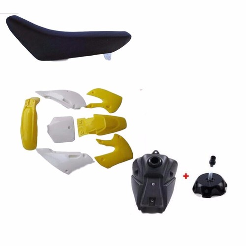 KLX110 KX65 PLASTICS + Seat + FUEL TANK for Kawasaki SUZUKI DRZ110 RM65 ...