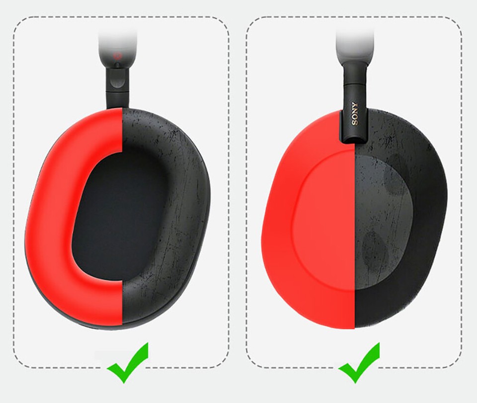 3-in-1 Silicone Headphone Case Protective Cover Skin for SONY WH ...