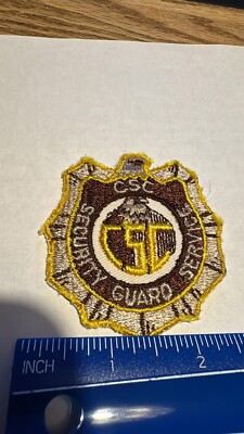 small RARE CSC Security Guard Service Patch | eBay