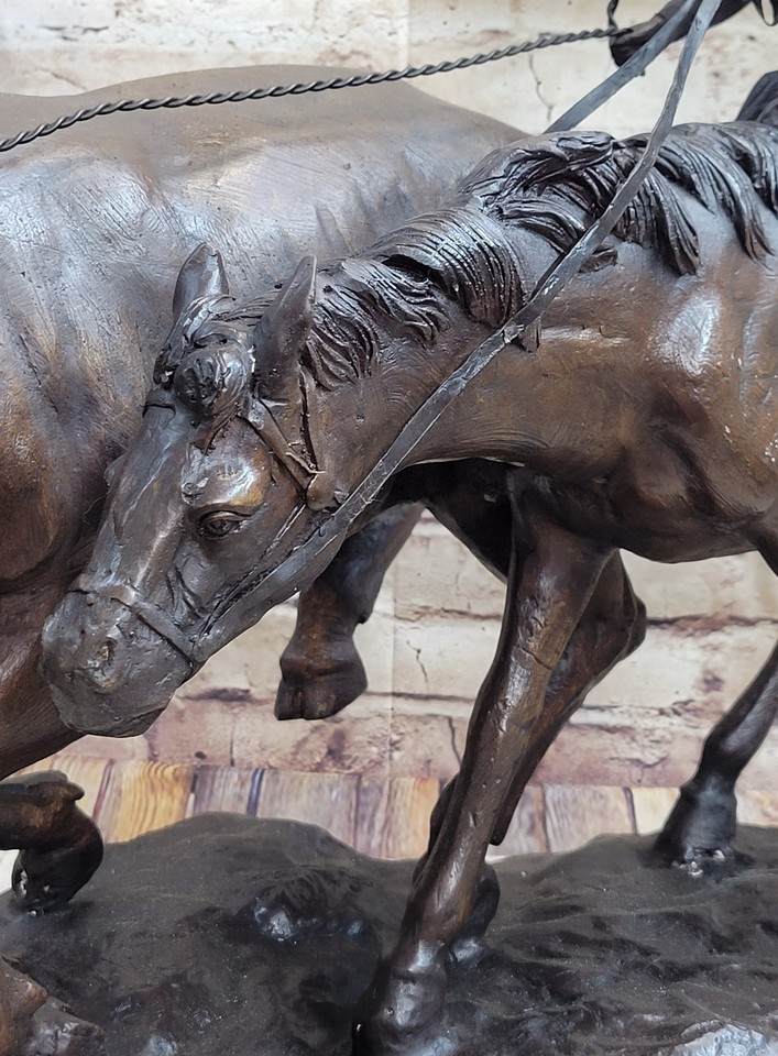 Bolter-Cowboy Roping Steer Extra Large Bronze Sculpture Figurine Figure ...