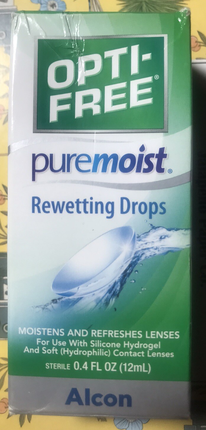 OPTI-FREE Puremoist Rewetting Drops For Contact Lenses, .4 fl. Oz Exp ...