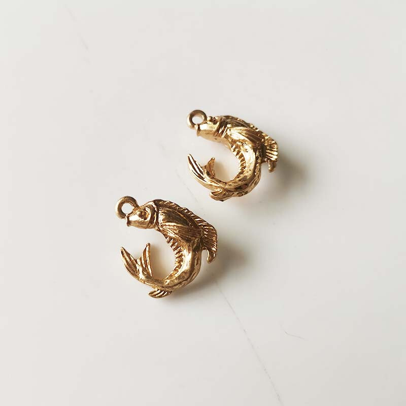 2pcs Zara Fish Charm for Earrings Necklace Bracele Gift Fashion Women ...