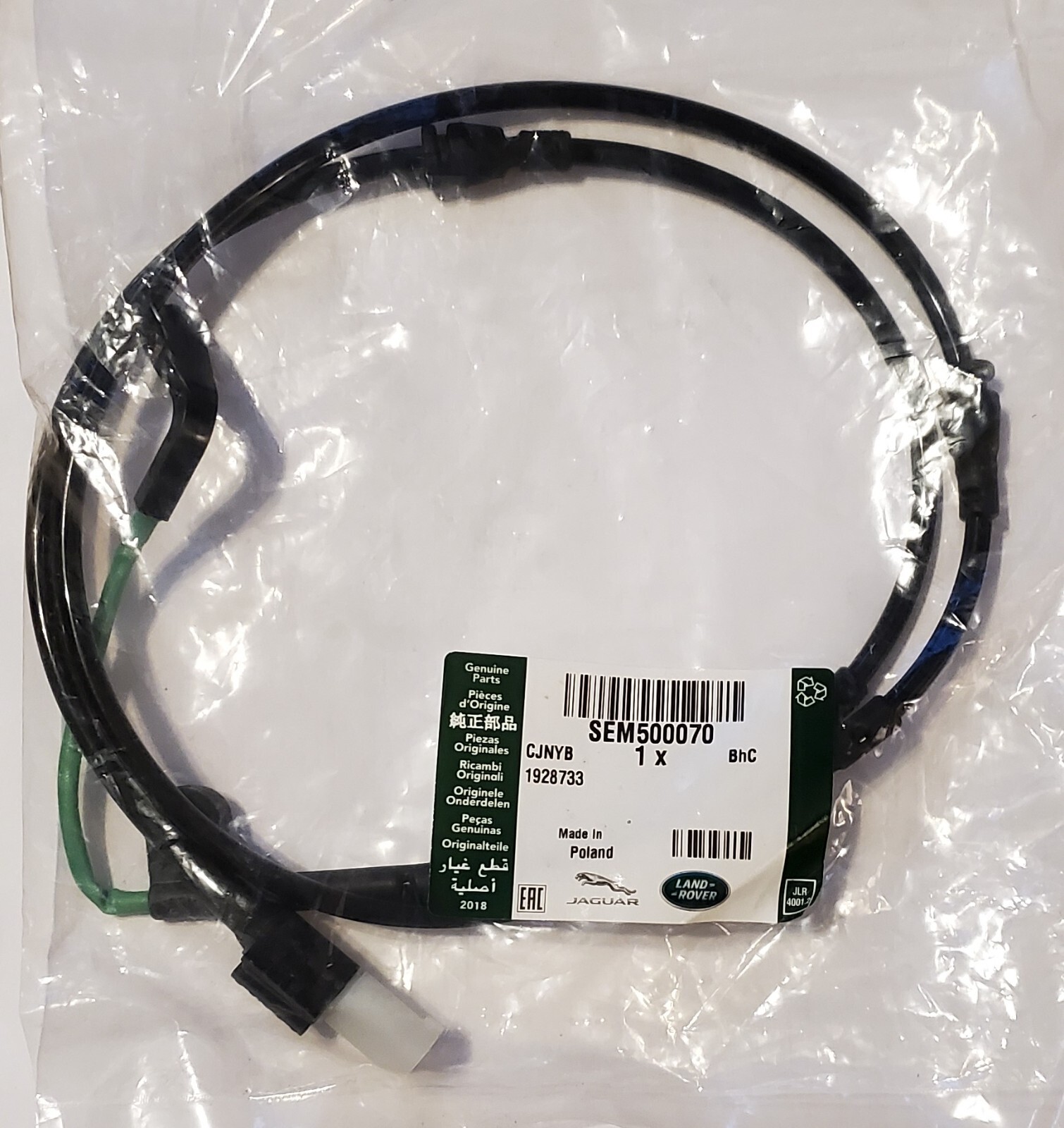Genuine Land Rover Brake Pad Sensor Front Wear Warning Lr4 SEM500070 ...