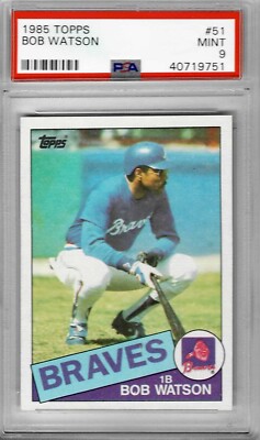 1985 Topps #51 - Bob WATSON - PSA 9+++ Braves | eBay