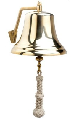 Deluxe Italian Cast Brass Ship's Bell, 8" | eBay