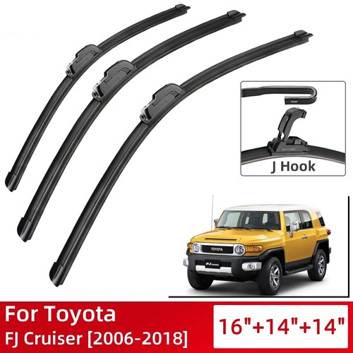 For 2007-2014 Toyota FJ Cruiser Windshield Wiper Blades J-HOOK Hybrid ...