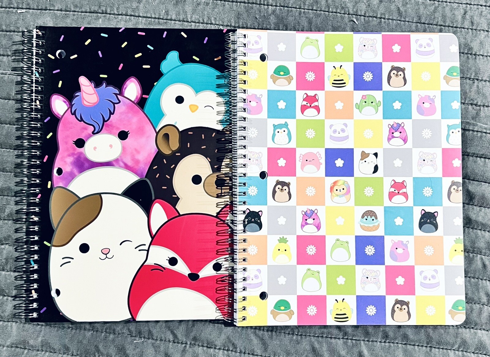 2 x Squishmallows Spiral Notebooks + Cam Cat Sticky Note Pad Journaling ...