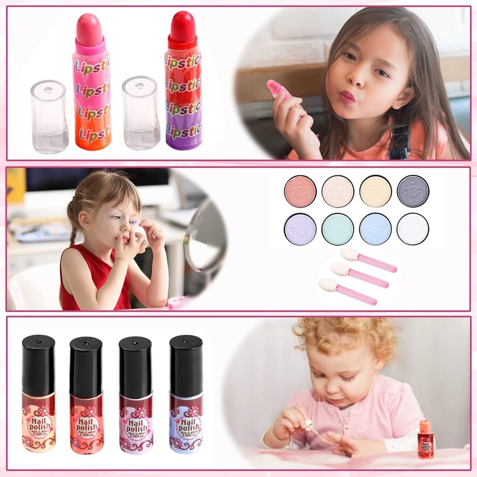 Kids Makeup Sets for Girls, Washable Toddler Makeup Kit, Non Toxic ...